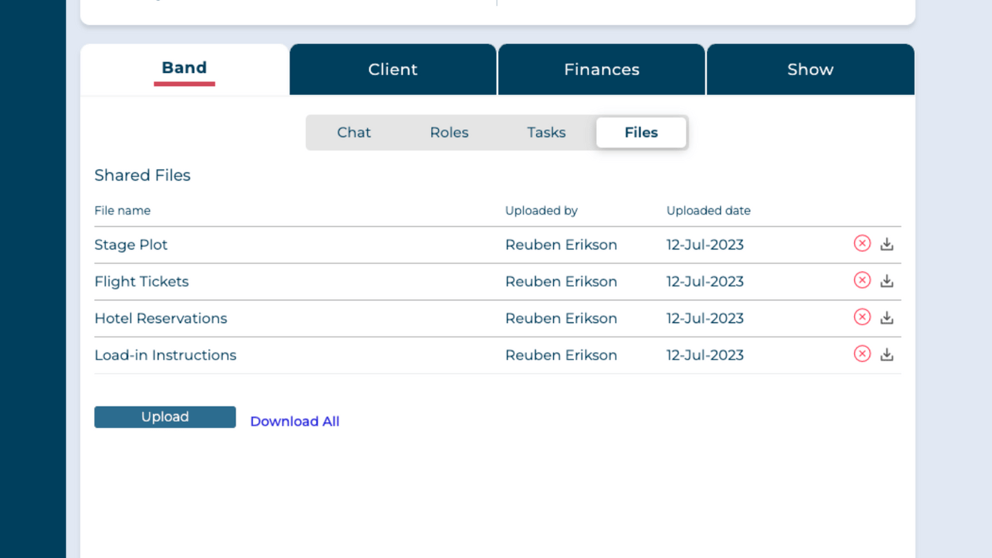 Band Management Software & App | Back On Stage